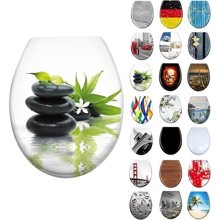 Abattant Wc, Abattant De Toilette, De Wc, Ovale Forme De Toilette Avec Fermeture En Douceur Et ...