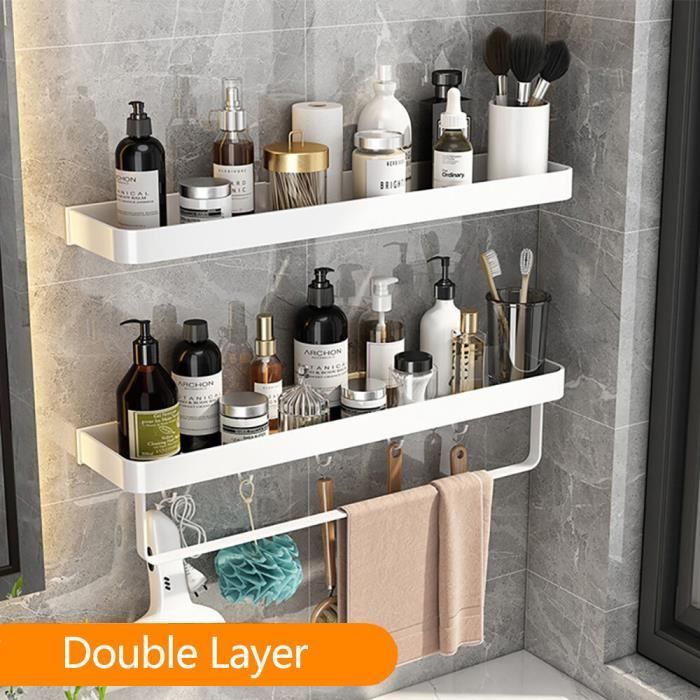 Porte accessoire - D Style - Étagères de salle de bain - Aluminium - 30 ...