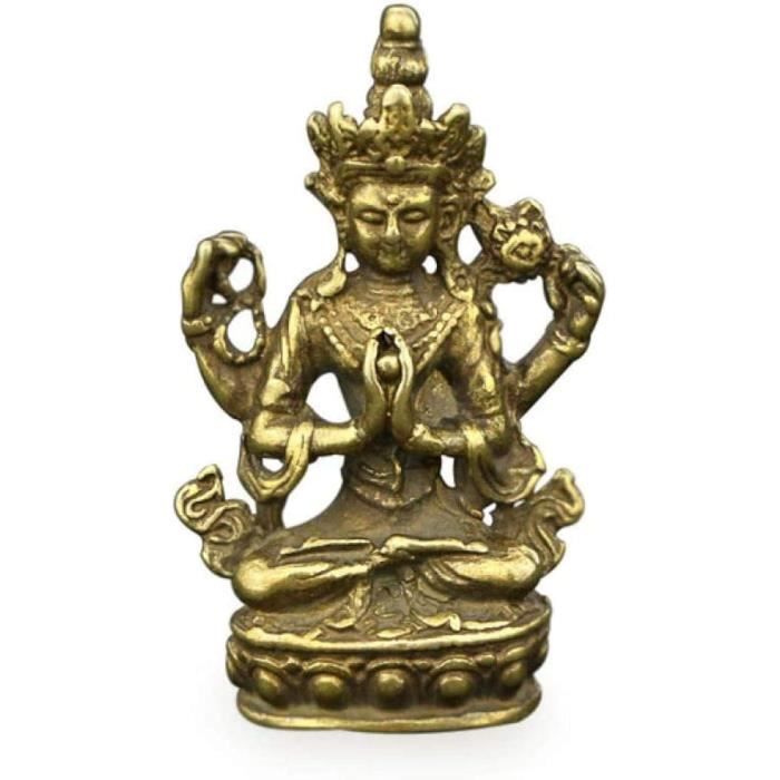 Figurines Antique Cuivre Bouddha Statue Sculpture Décoration De La Maison Accessoires Pour Salon ...