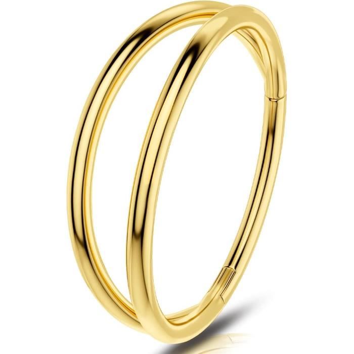 20G 6 8 10Mm Piercing Nez Hoop Anneaux Argent Or 316L Acier Chirurgical Helix Hoop Hinged ...