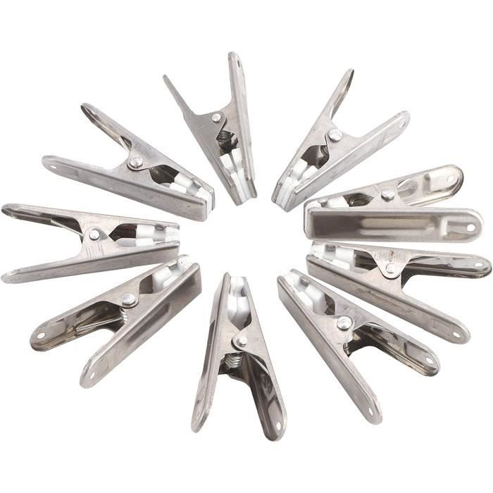 Pince à vêtements, 20 pièces Pinces à Linge en Acier Inoxydable avec ...