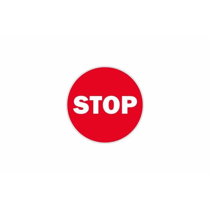 Autocollant sticker adhesif signalisation plaque porte panneau stop ...