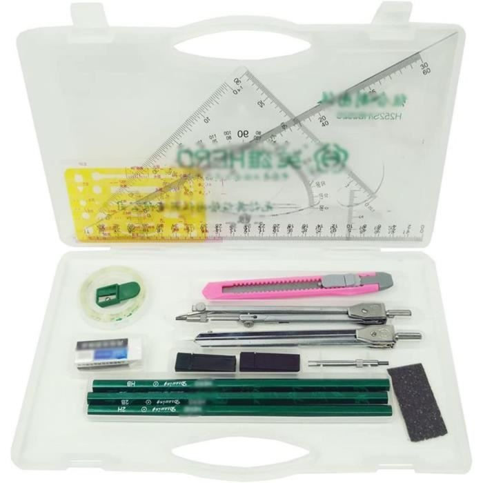 Géométrie kit Outils de Dessin géométrie Set de précision Compas ...