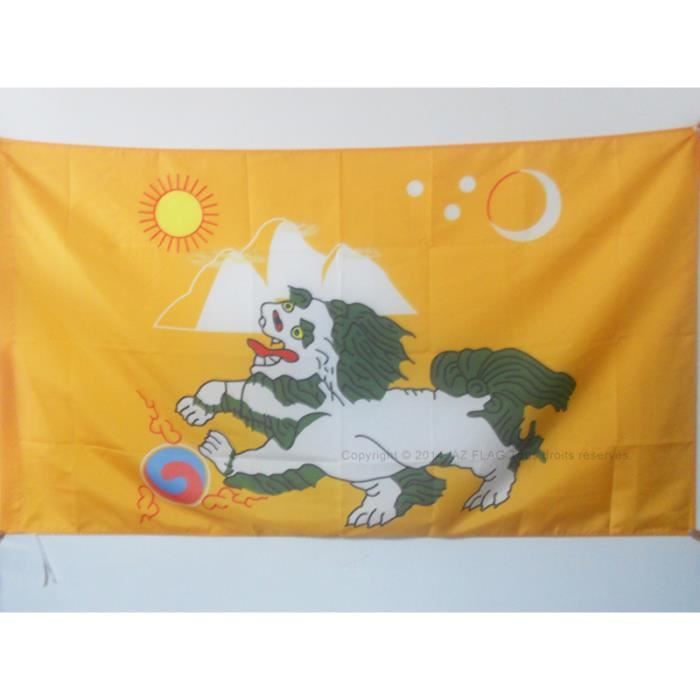 Drapeau Tibet 1920-1925 150x90cm - tibétain ancien - Lion des neiges ...