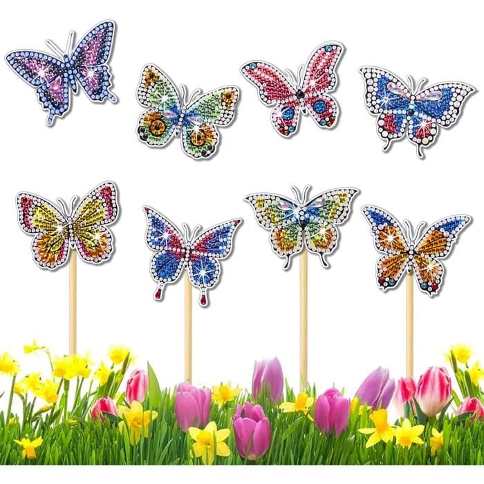 Diamond Painting Lot De 8 Papillons En Cristal Pour Décoration De ...