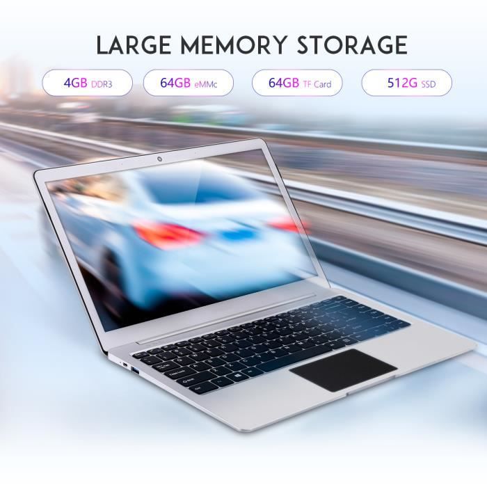 GREAT WALL Ordinateur Portable Windows 10 13.3 pouces (4+64GO) 1920* ...