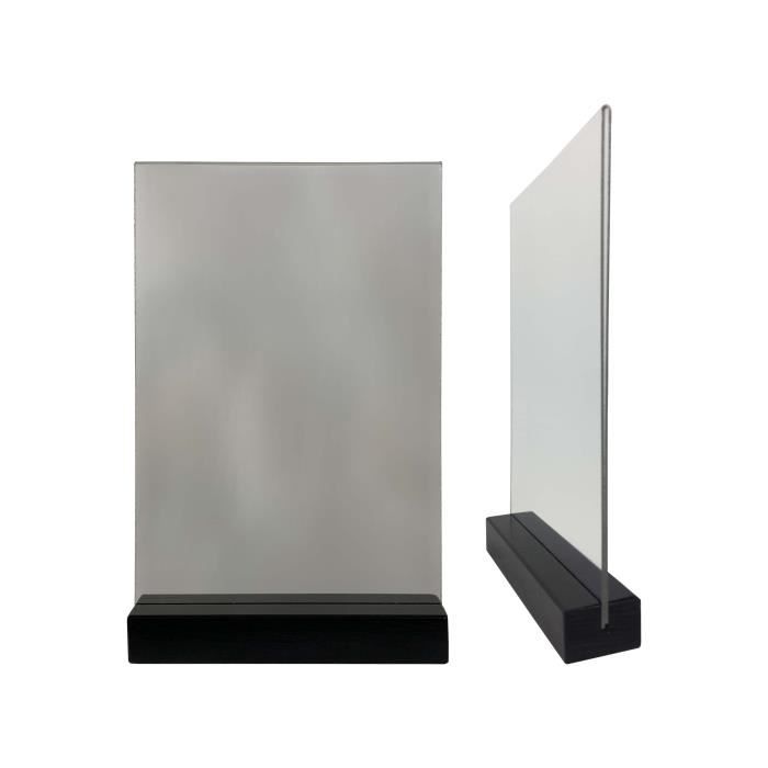 Porte menu de table en bois couleur noir dimensions 15x3,6x2,3 cm avec ...