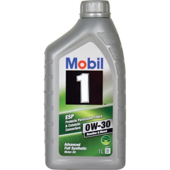 Mobil huile moteur ESP 0W-30 1 litre - Cdiscount Auto