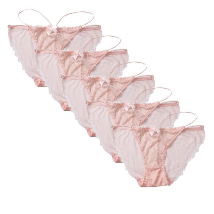 String Tanga pour Femme Caleçon en coton à mailles creuses sexy en ...