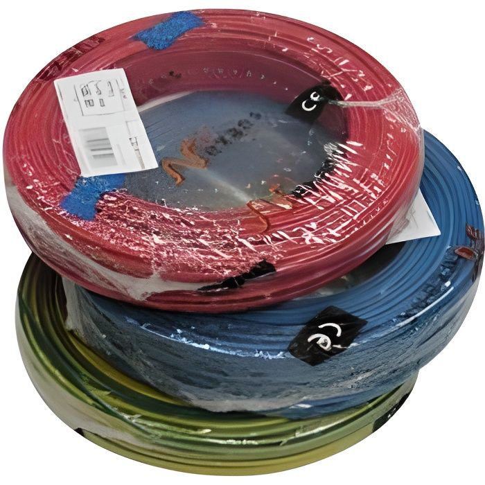 Fil éléctrique 2.5 mm2, 1 bobine 100 m, h07vu - Couleur du fil: vert ...