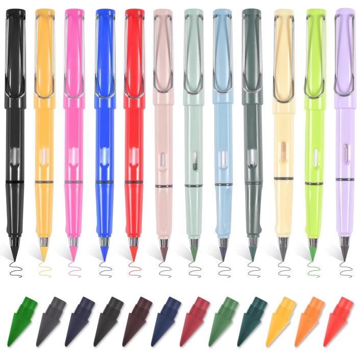 Crayons Sans Encre éternels, 12 Couleurs Sans Encre éternels Effaçable ...