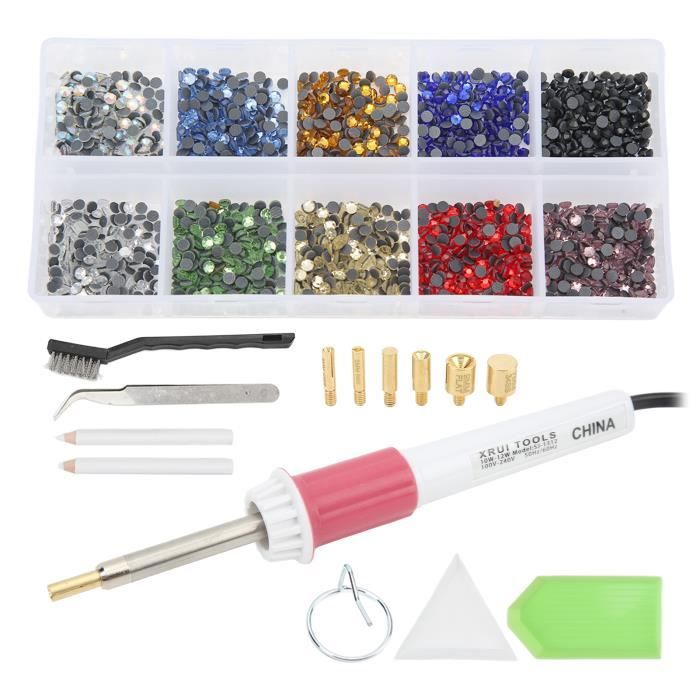 Tbest Applicateur de strass Hotfix Hotfix Applicator Set Opération simple Hotfix Rinestones ...