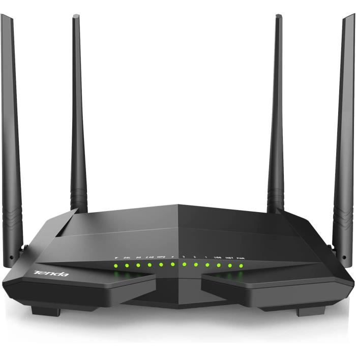 Modem Routeur WiFi TENDA V12, Noir, Wireless AC1200 Bi Bande VDSL-ADSL ...