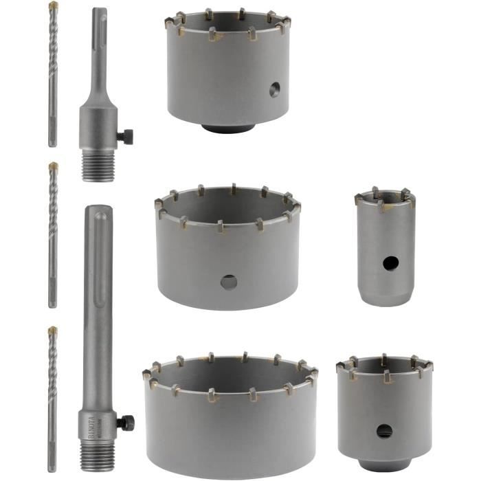 Scie Cloche à Béton TRAHOO - Jeu 40/65/80/100/125 mm - Tige SDS Max 160 ...