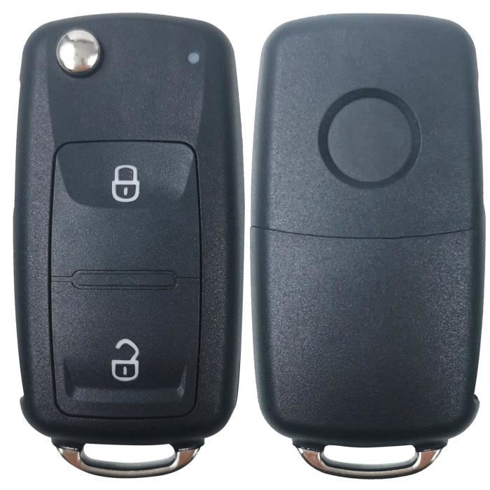 Coque de clé télécommande à 2 bouton pour Volkswagen Golf Polo Bora ...