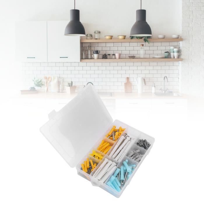 CHX Kit de vis Kit d'assortiment de vis 200 pièces vis autotaraudeuses avec ancrages pour ...