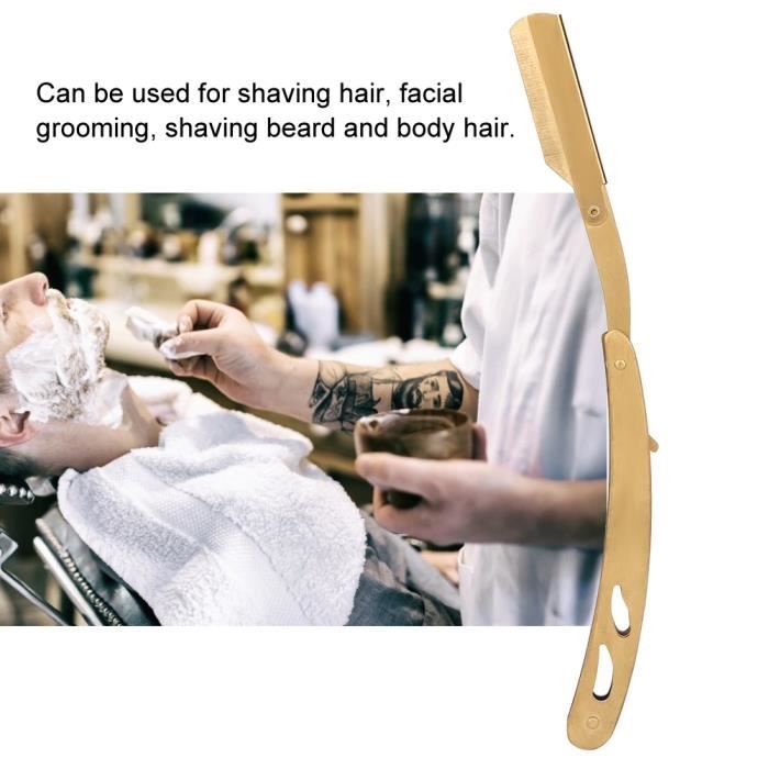 ZERODIS porte-lame de rasoir Rasoir à barbe manuel pliant classique ...