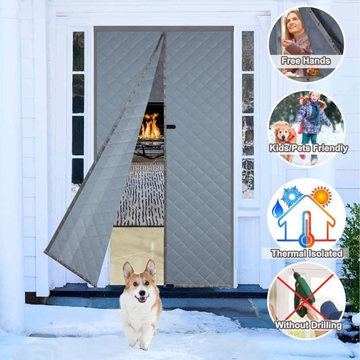 Rideau De Porte Isolant Thermique Anti Froid, 80X190Cm Magnétique ...