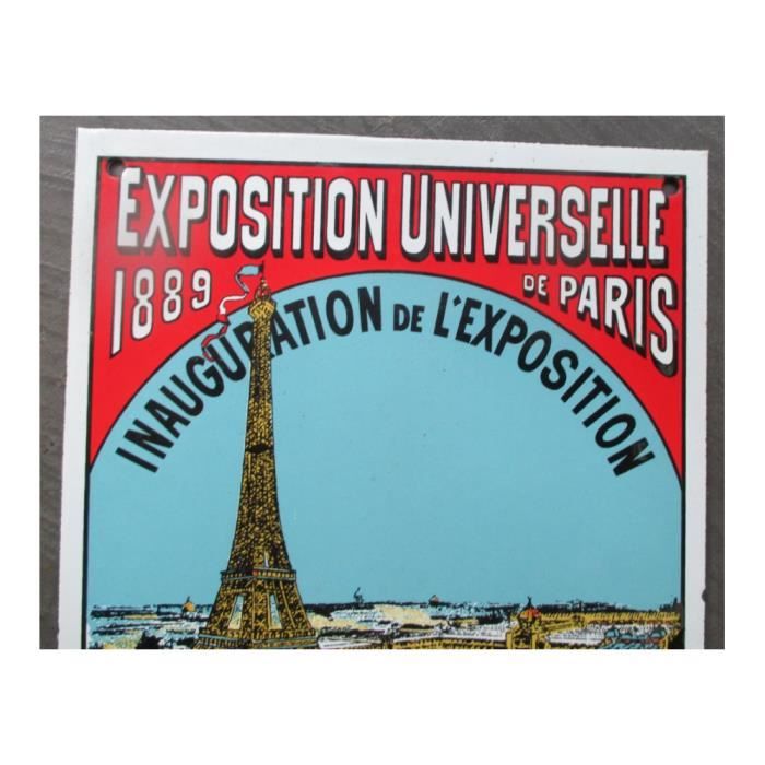 Plaque émaillée - France - Exposition Universelle 1889 - Tour Eiffel ...