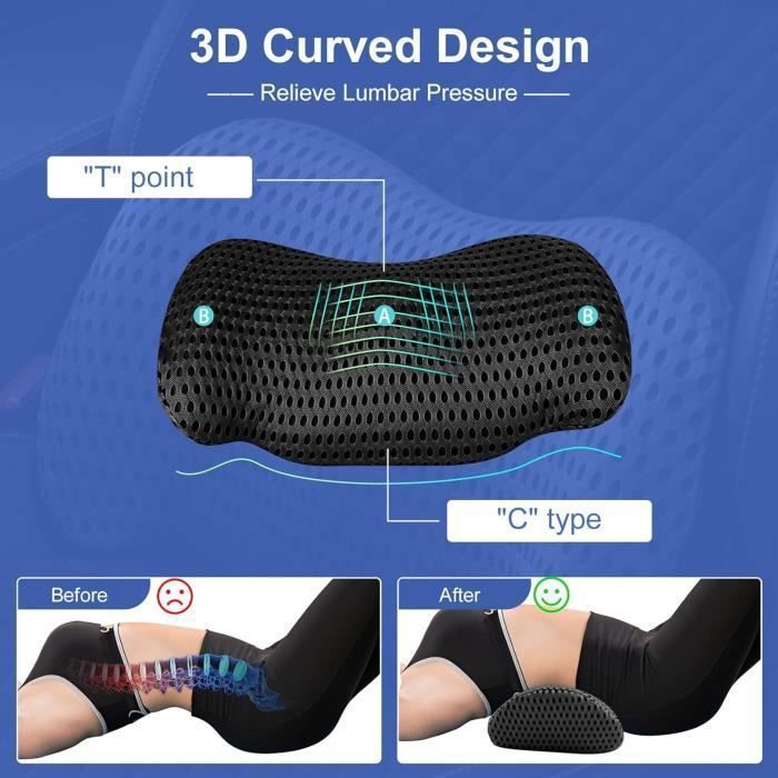 Coussin Lombaire Support Lombaire pour Voiture Support Lombaire pour ...