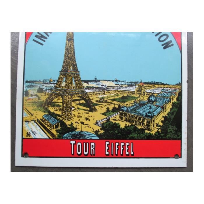 Plaque émaillée - France - Exposition Universelle 1889 - Tour Eiffel ...