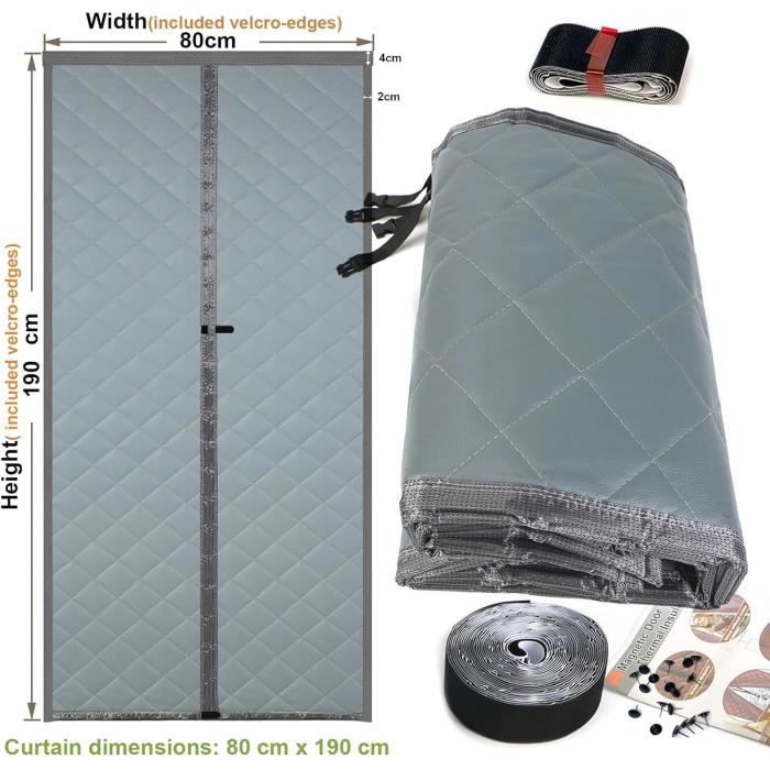Rideau De Porte Isolant Thermique Anti Froid, 80X190Cm Magnétique ...