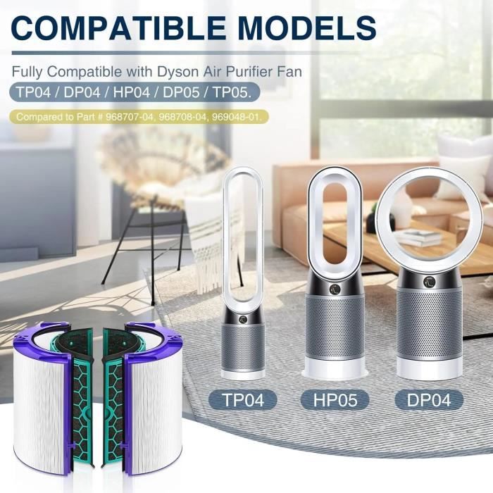 Filtre Hepa & Charbon De Rechange Compatible Avec Dyson Tp04 Hp04 Dp04 Tp05 Tp05 Hp05 Pure Cool ...