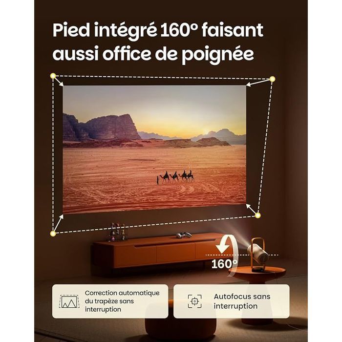 Mini Videoprojecteur Portable Intelligent Batterie Intégrée 1080P ...