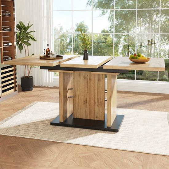 Table de Cuisine Extensible Peu Encombrante,Table de Repas Télescopique ...