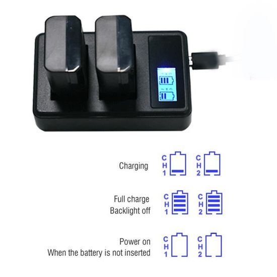 Chargeur De Batterie À Double Emplacement De Caméra Lcd Seivi Np-Fz100 Pour Sony Alpha -SURENHAP ...