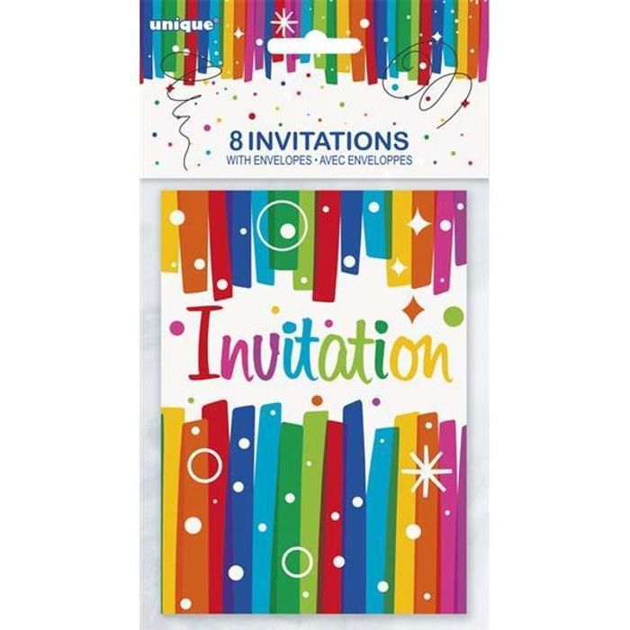 8 cartes d'invitation gouter d' anniversaire + enveloppes - Cdiscount ...