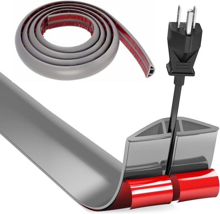Cache Cable Sol, Petit Canal De Câble Flexible, 1M X 3Cm Protege Cable ...
