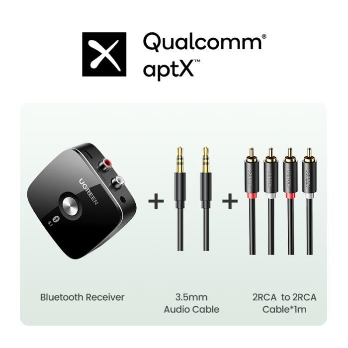 AptX with 2RCA Line-Ugreen Wireless Car 4.1 Bluetooth Receiver Adapter ...