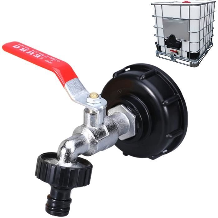 Robinet Cuve 1000L Avec Adaptateur Robinet Tuyau Arrosage S60X6 IBC Raccord Robinet Robinet de ...
