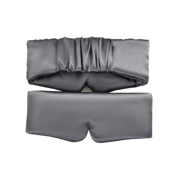 Grey-Masque De Sommeil En Satin De Soie Pour Hommes Et Femmes ...