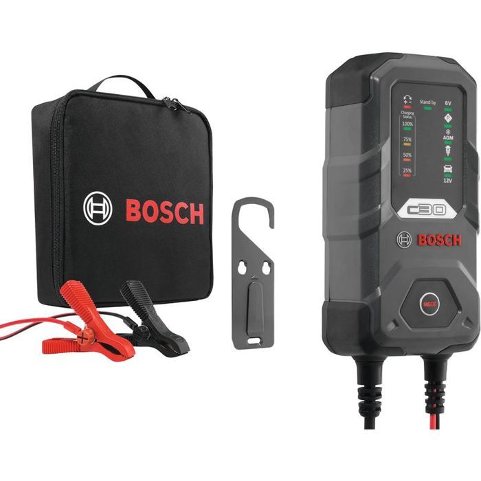 Chargeur de batterie automatique 6/12V 3,8A - BOSCH C30 - Cdiscount Auto