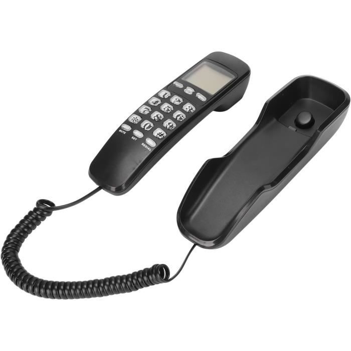 Téléphone Fixe Filaire,Téléphone Mural Rétro Avec Affichage De L'Identification De L'Appelant ...