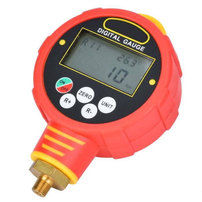 Manifold Gauge, Digital Pressure Gauge High Pressure Air Conditioning Refrigerant Tool WK-688H ...
