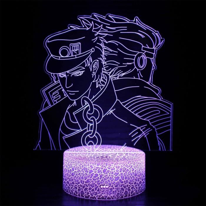 Veilleuse Led Jojo'S Bizarre Adventure Manga Figurines 3D Lampe ...