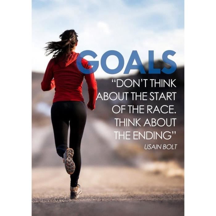 Poster Affiche Motivation / Hussein Bolt / Penser au But 31cm x 44cm ...