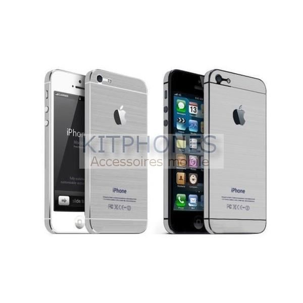 SKIN STICKERS AUTOCOLLANT IPHONE 5/5S GRIS CLAIR - Cdiscount Téléphonie