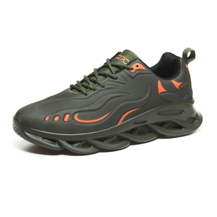 Baskets Homme Fashion Chaussures Sport Sneakers Vert - Cdiscount Chaussures