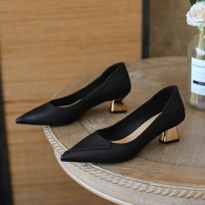 Escarpins Femme Couleur unie pointue élégante et confortable Personnalité - Noir Lizelu - Achat ...