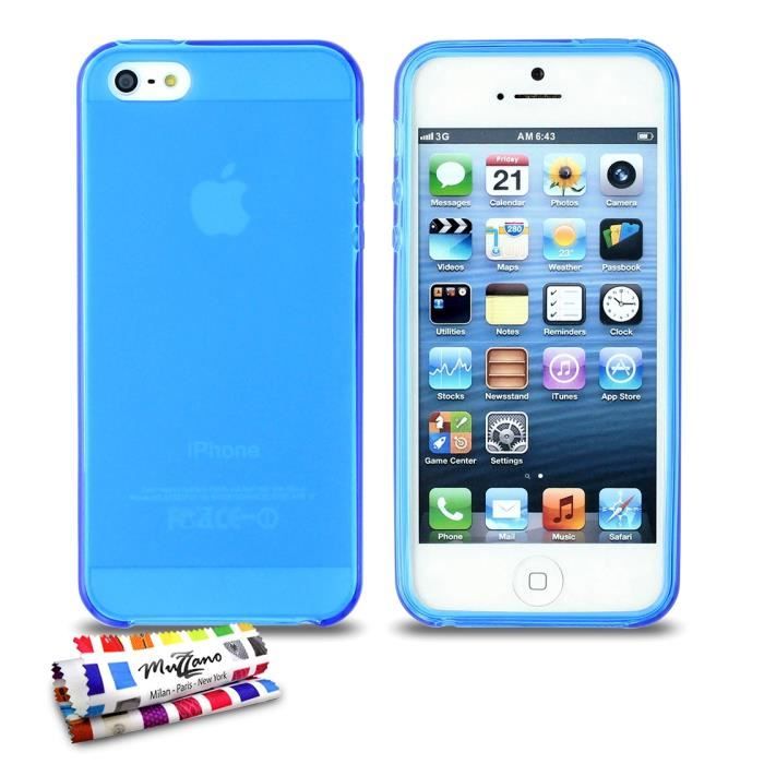 Coque "Glossy Hybrid" APPLE IPHONE 5S Bleu - Cdiscount Téléphonie