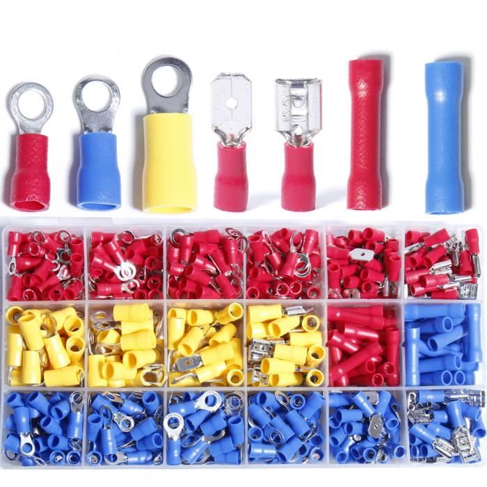 545pcs Boîtes à Bornes Sertir Isolées, Cosse Electrique, Câble de ...