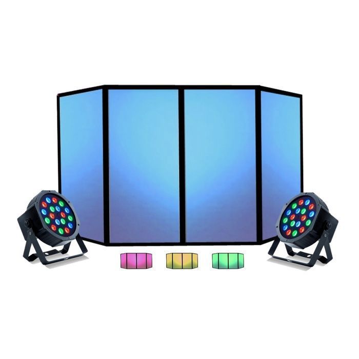 DJ FAÇADE WHITE + 2 PROJECTEURS PARLED DMX superbe décoration SONO DJ ...