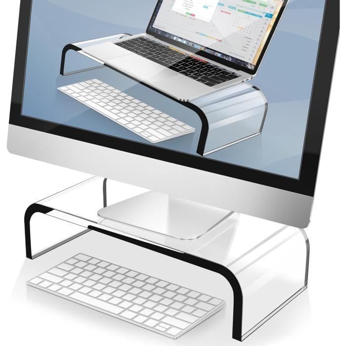 Support Écran Acrylique Transparent, Support Bureau Ordinateur ...