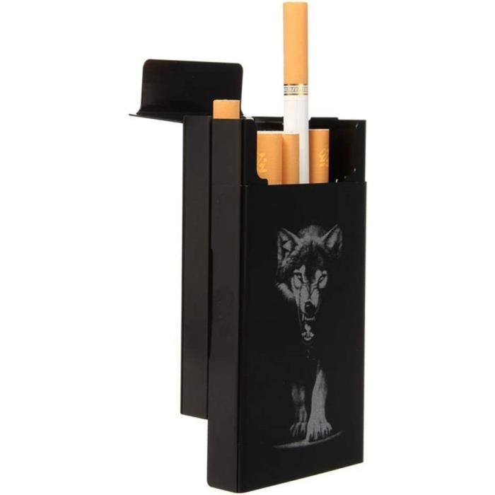 Ultra personnalisé étui à Cigarettes en métal Black Wolf Mince boîte ...