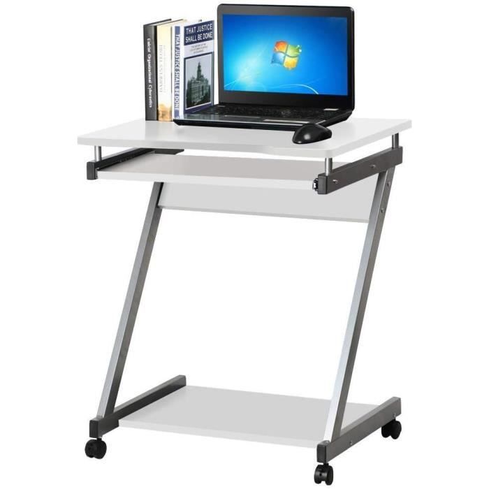 Popamazing Stable Bureau D'Ordinateur En Z Table De Pc Avec Clavier ...