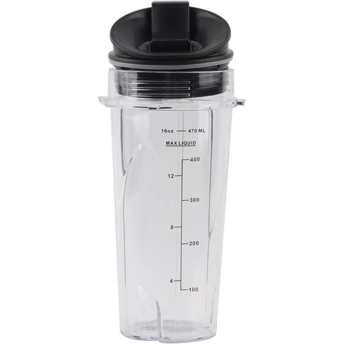 Blender Cup, 16Oz Transparent Blender Cup Container Avec Couvercle ...